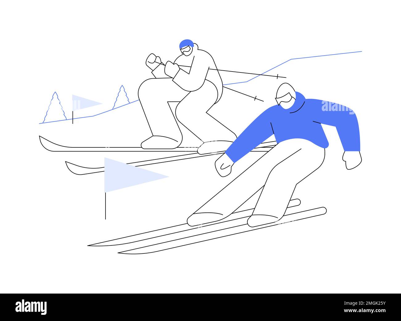 Skiing abstract concept vector illustration Stock Vector Image & Art ...
