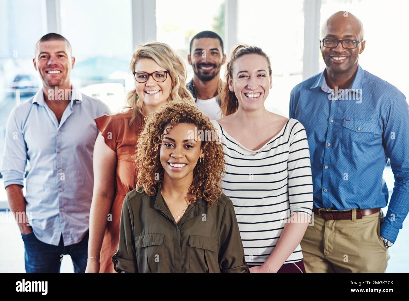 You too can become a part of our team. Portrait of a group of people ...