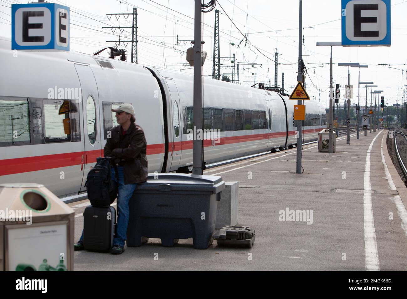 High speed train at Pasing station in Germany Stock Photo - Alamy
