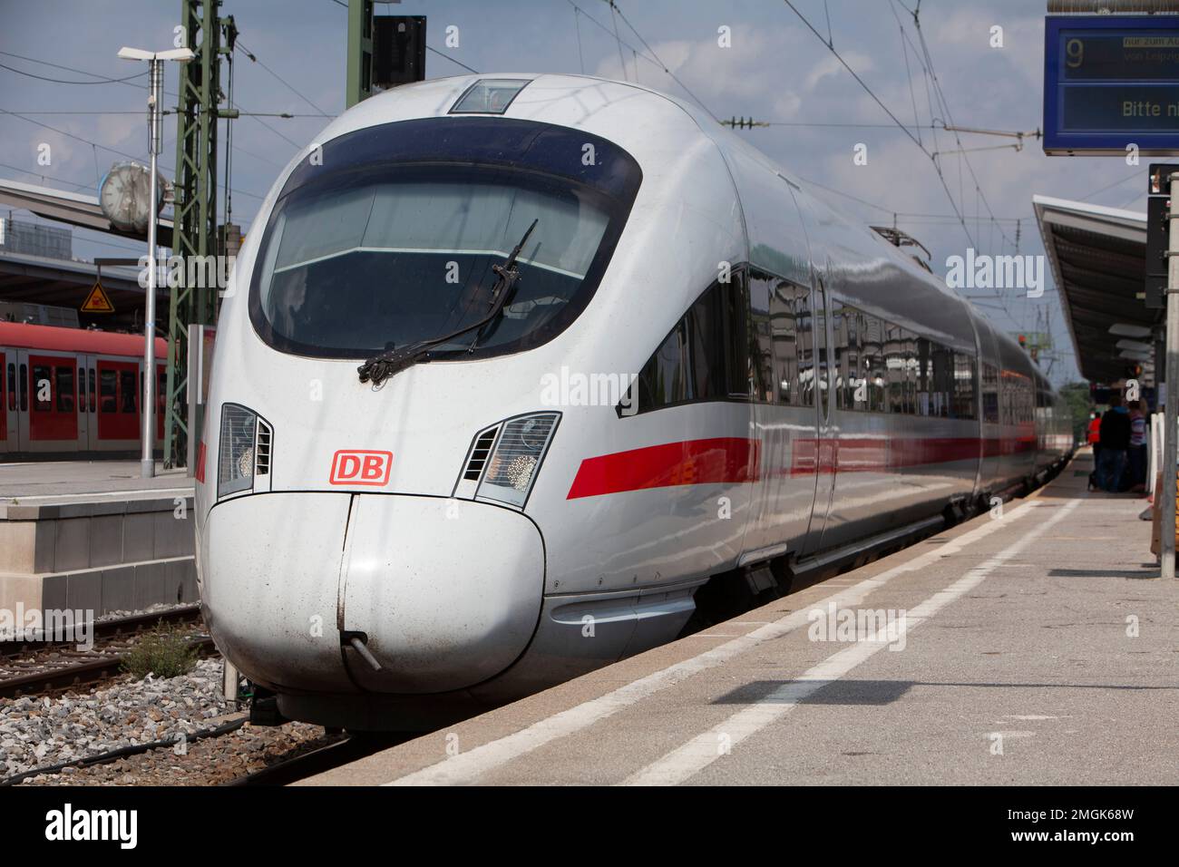 High speed train at Pasing station in Germany Stock Photo - Alamy