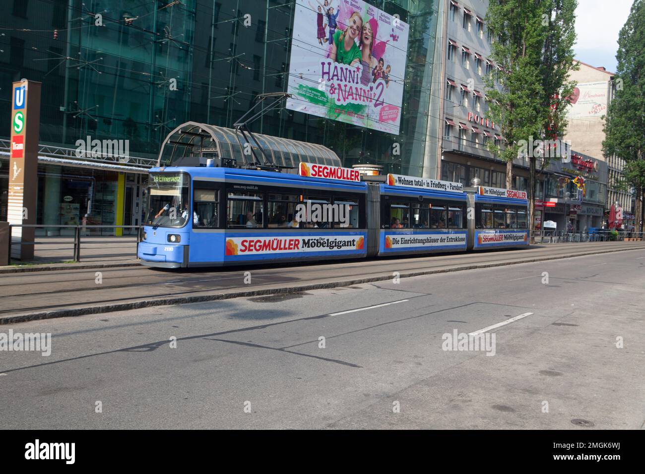 trams running through the city of Munich Stock Photo - Alamy