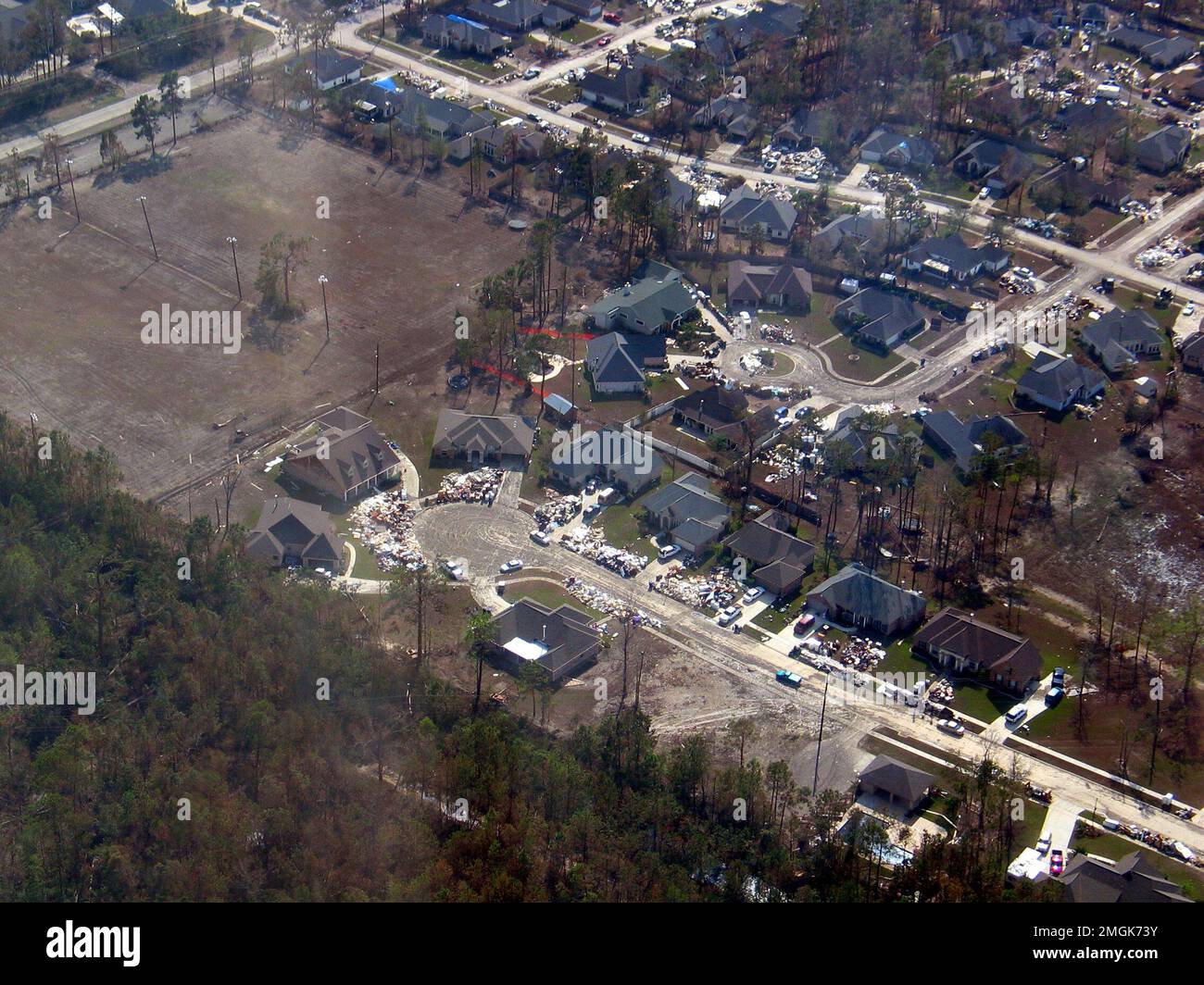 Aftermath - Aerial - 26-HK-335-23. Slidell. Hurricane Katrina Stock ...