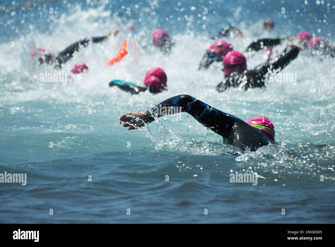 Women race ocean swim hi-res stock photography and images - Alamy