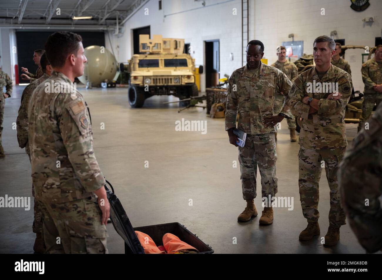 U.S. Air Force Maj. Gen. John Klein, left, U.S. Expeditionary Center ...