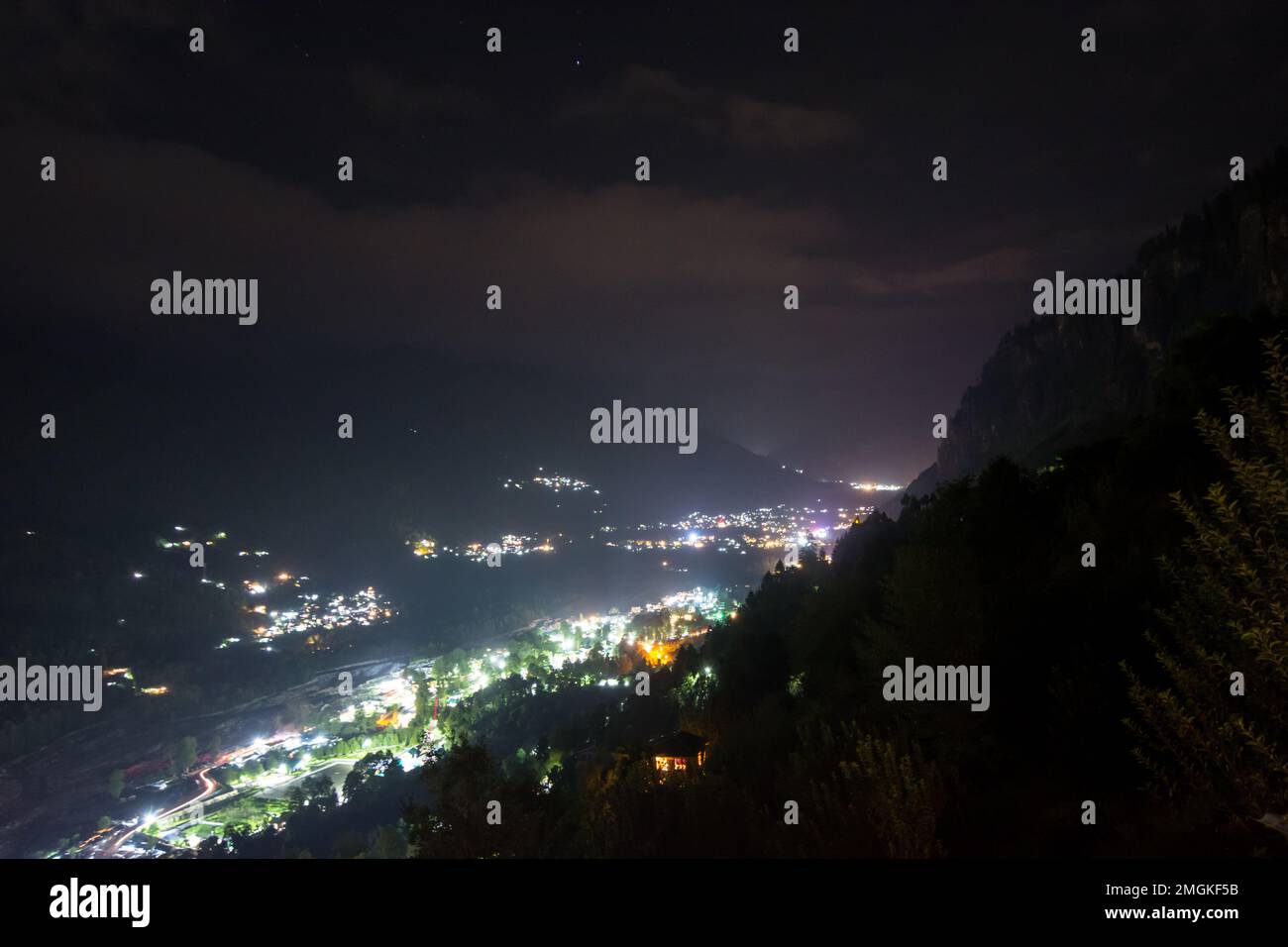 Manali, Himachal Pradesh, India - 01 September 2021 : Manali in Night ...