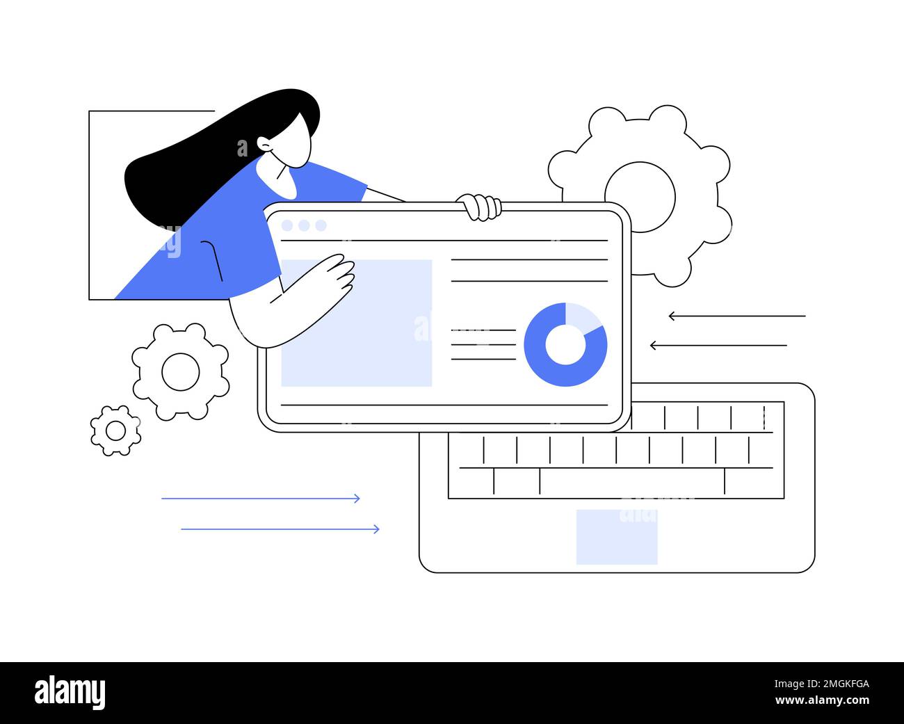 Detachable device technology abstract concept vector illustration Stock ...