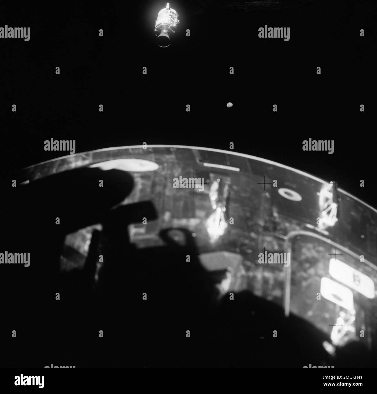 In this photo provided by NASA, a view of the damaged Apollo 13 Service ...