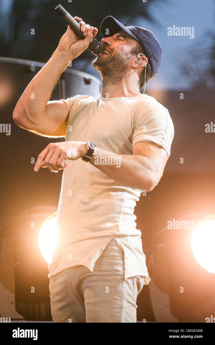 FILE - This April 29, 2016 file photo shows Sam Hunt performing at the ...
