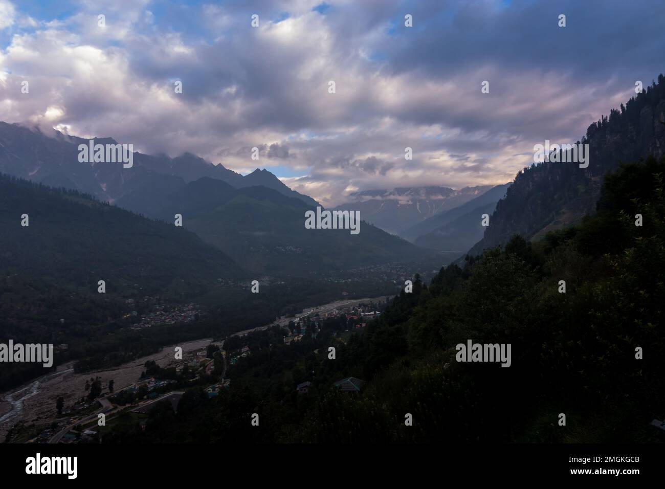 Manali, Himachal Pradesh, India - 01 September 2021 : Aerial view of ...