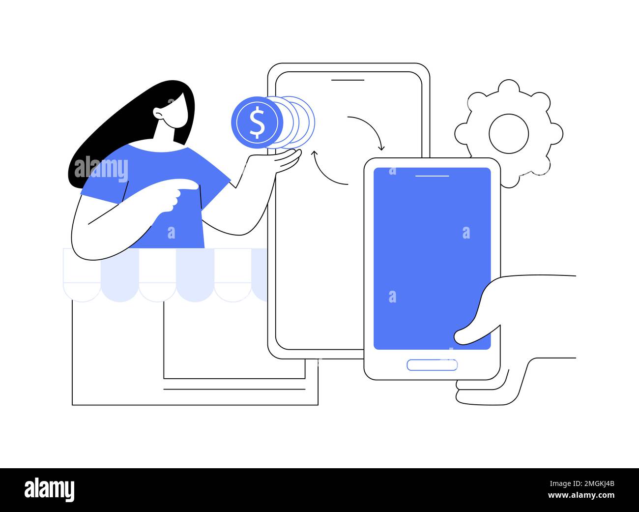 Mobile device trade-in abstract concept vector illustration Stock ...