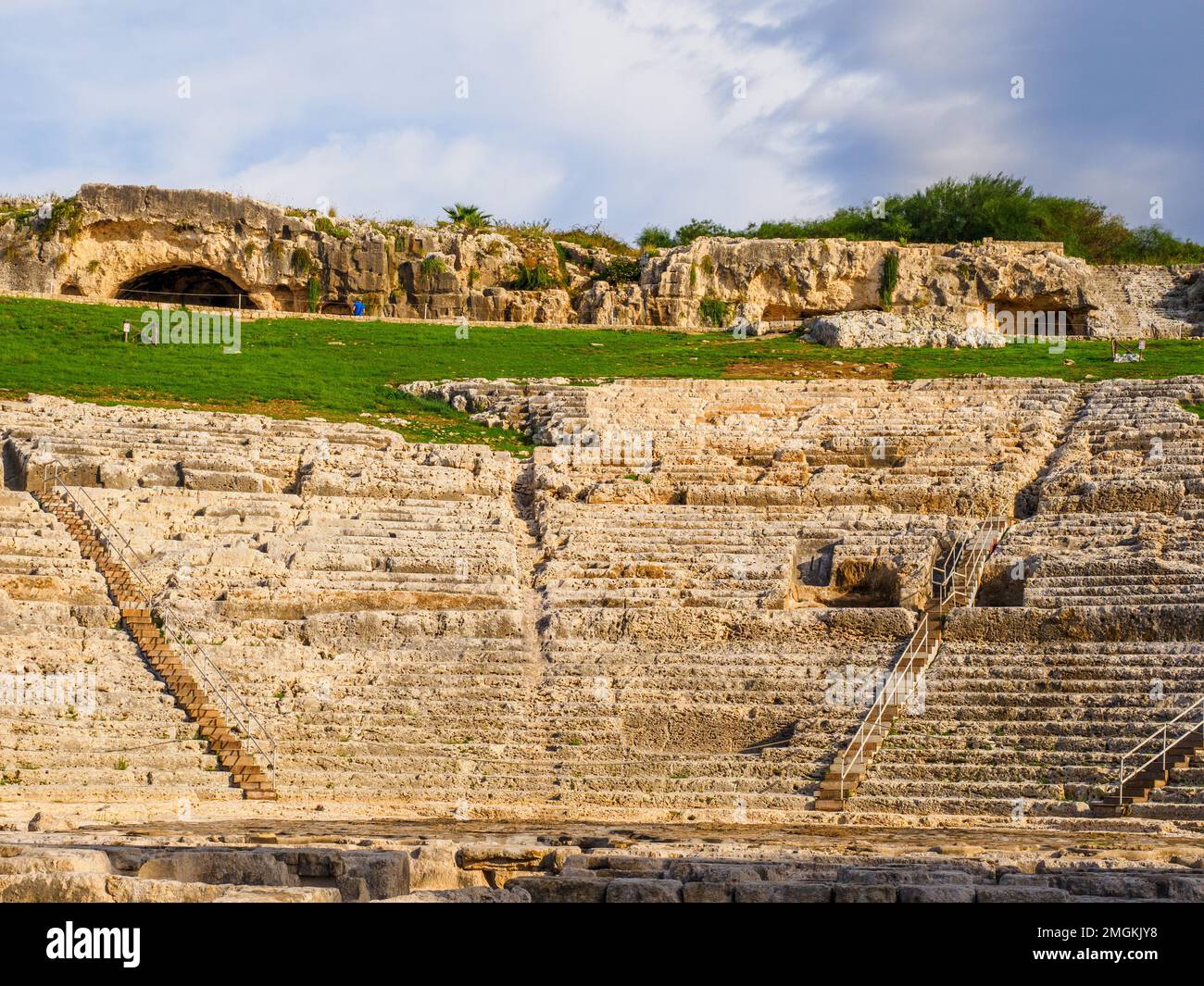The Greek theatre of Syracuse is a theatre located within the Neapolis ...