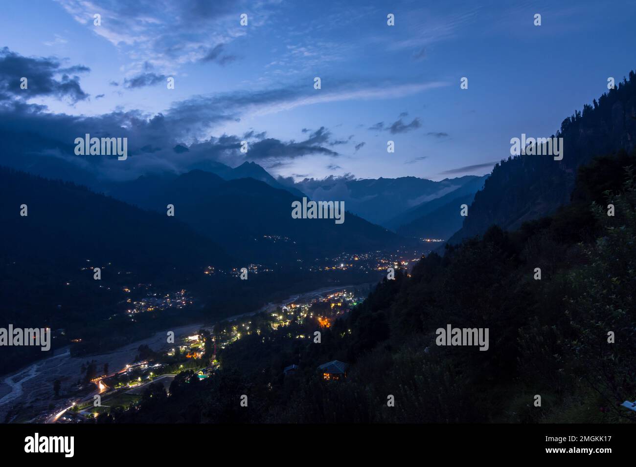 Manali, Himachal Pradesh, India - 01 September 2021 : Manali in Night ...