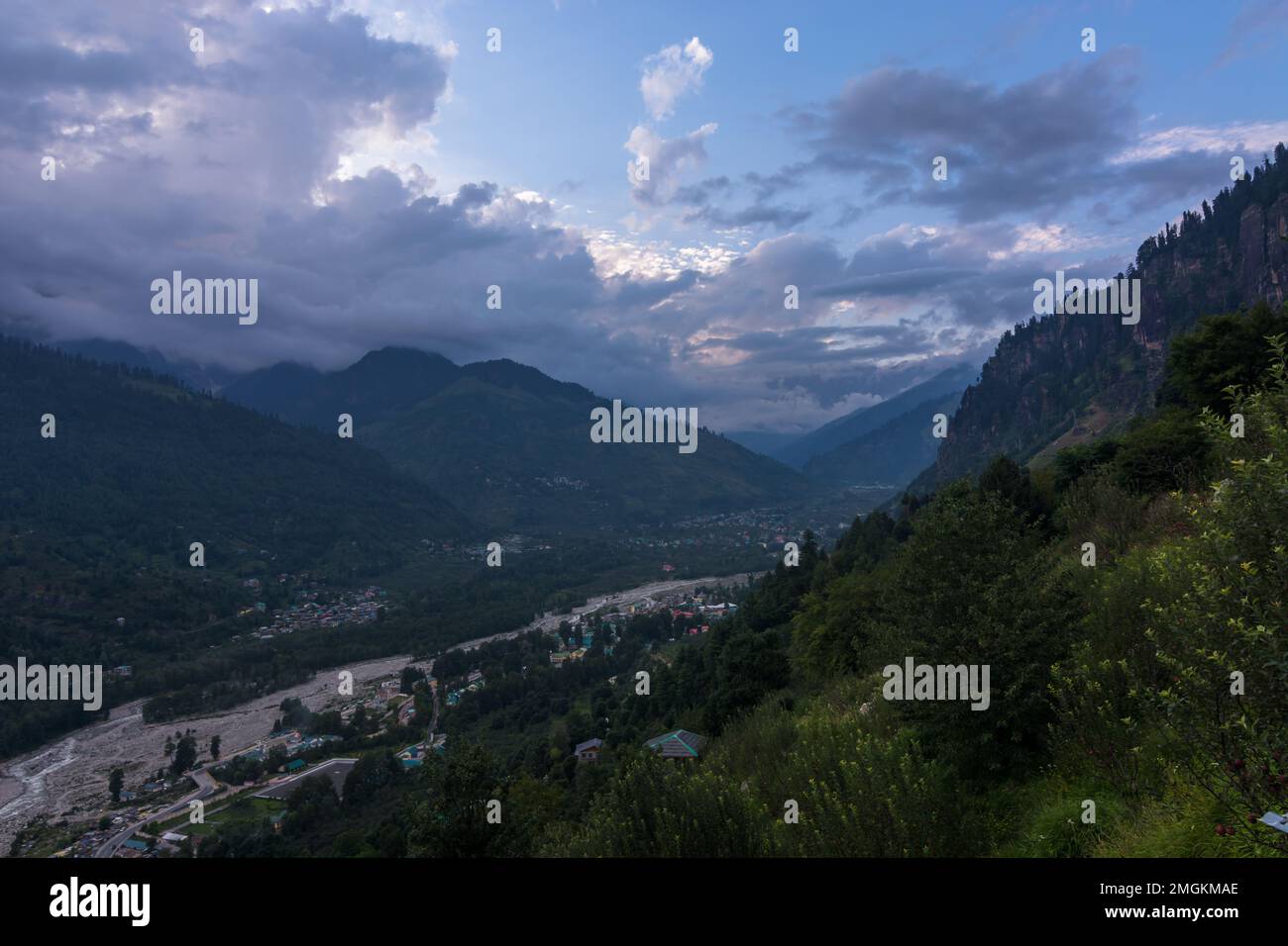 Manali, Himachal Pradesh, India - 01 September 2021 : Aerial view of ...