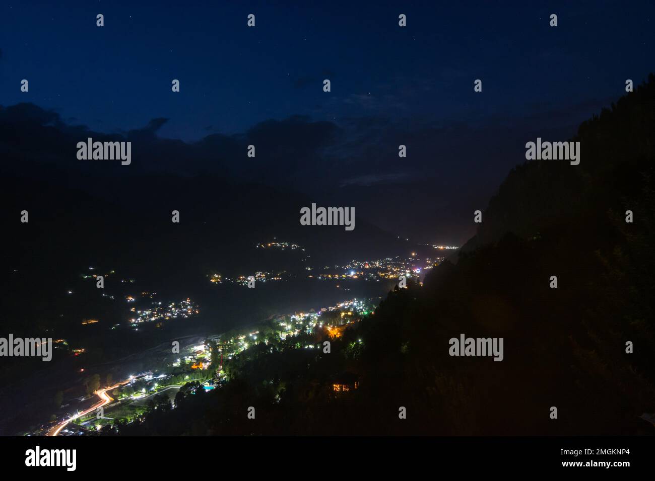 Manali, Himachal Pradesh, India - 01 September 2021 : Manali in Night ...