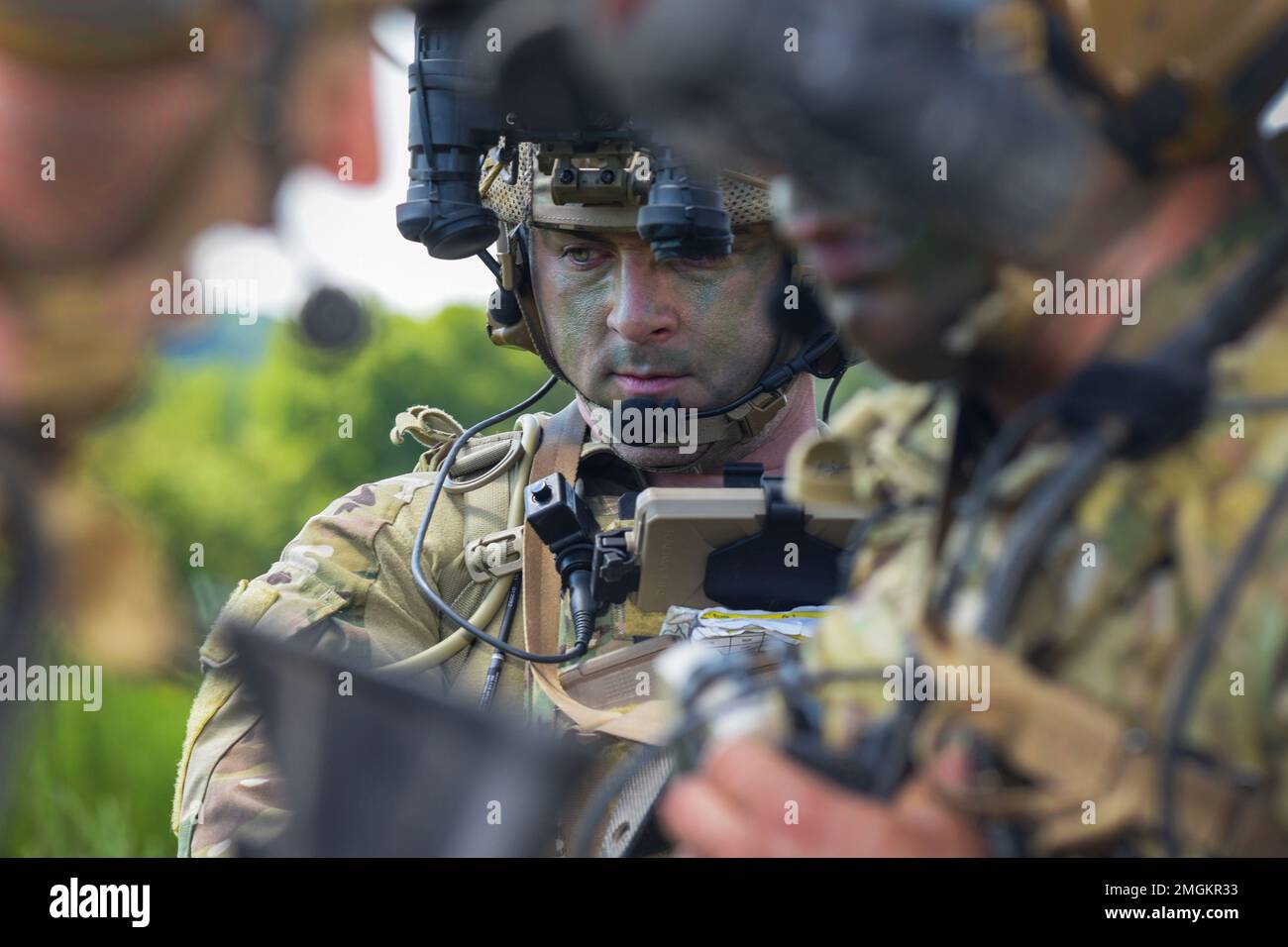 A Tactical Air Control Party specialist from the 148th Air Support ...
