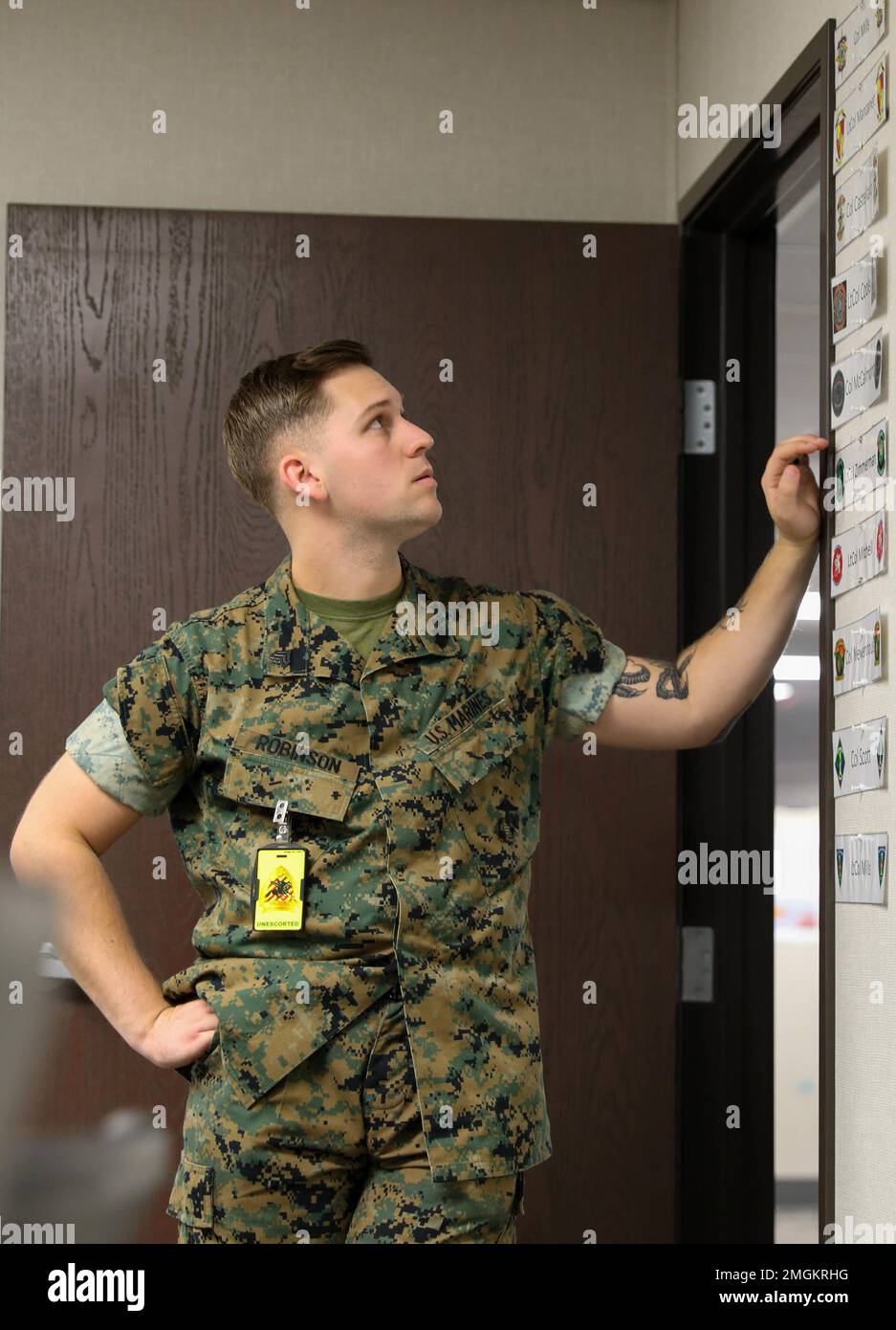 U.S. Marine Corps Sgt. Derrick Robinson, an intelligence specialist ...