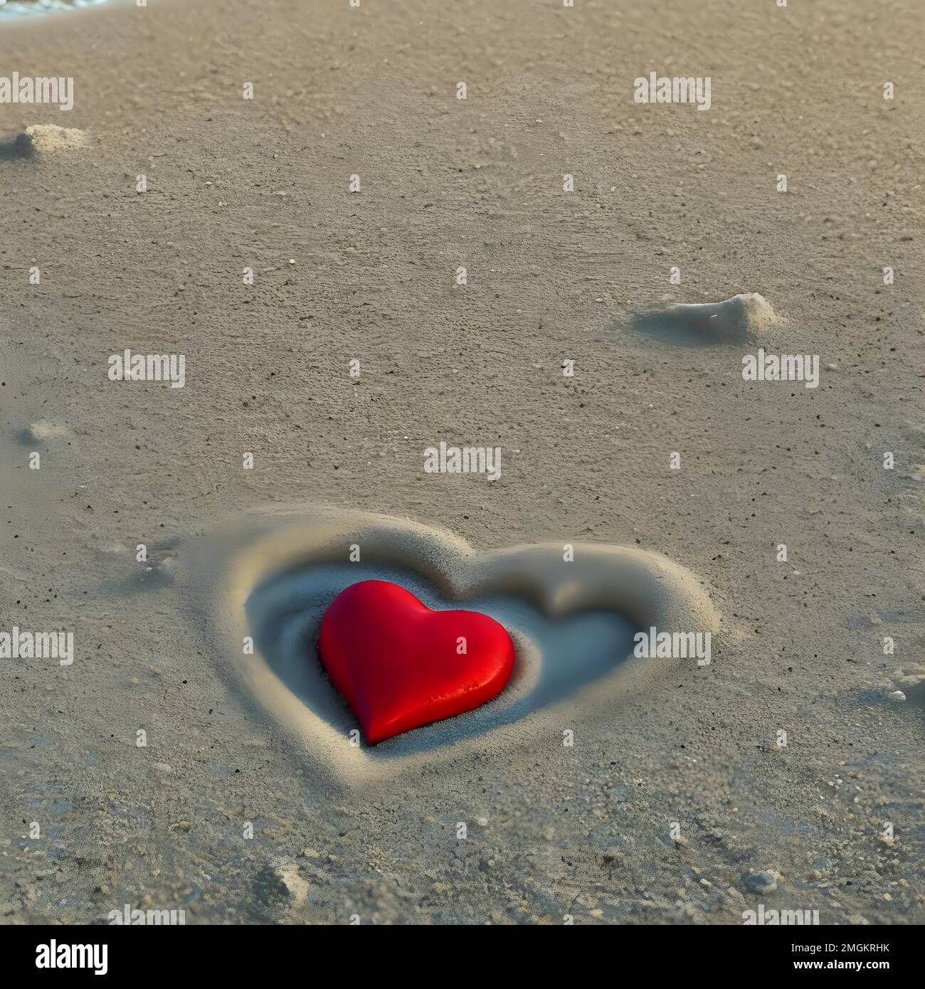 This heart-shaped sand at the beach photo is perfect for use in ...