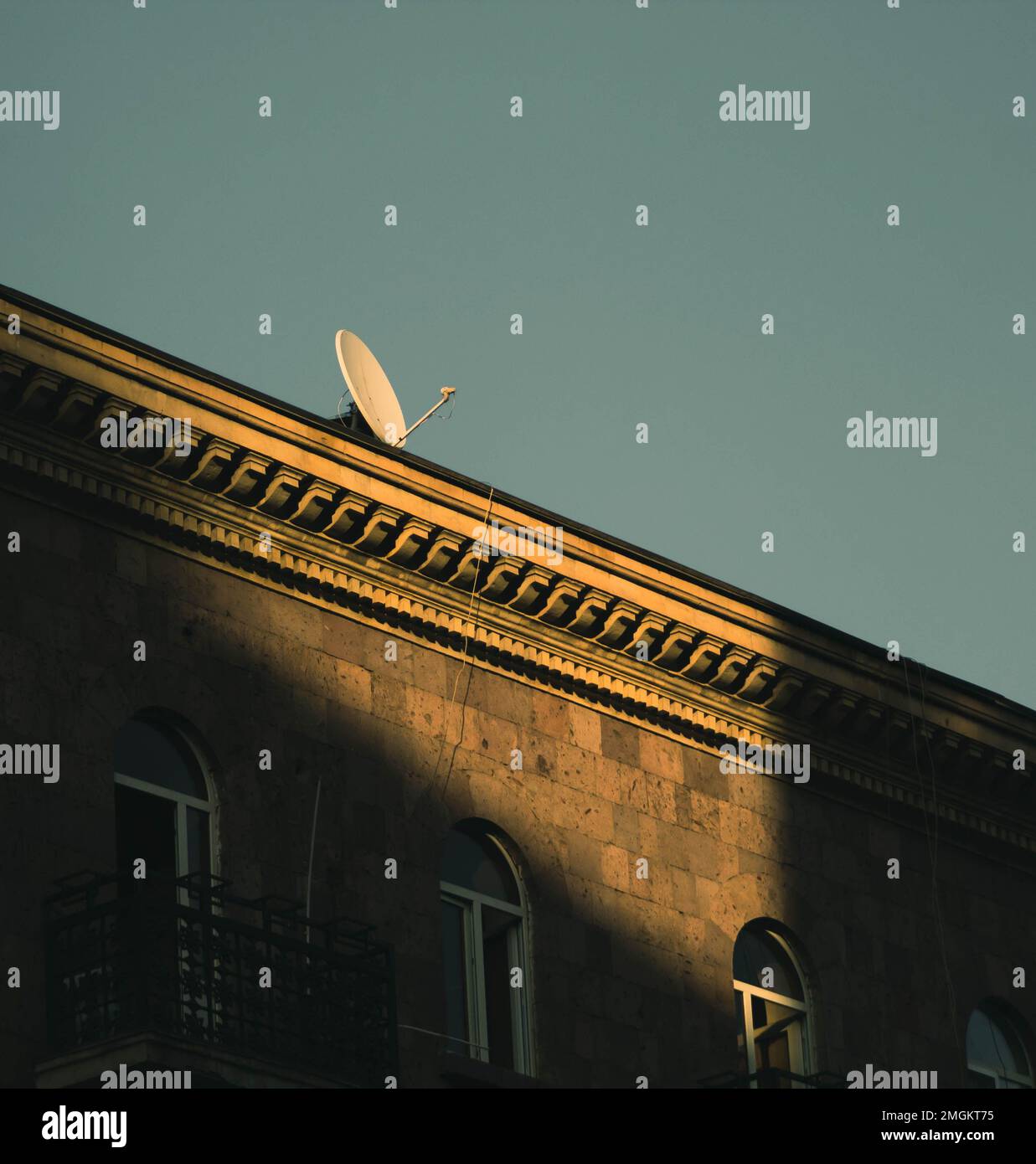 roof ornament on soviet empire styled residential building in Yerevan ...