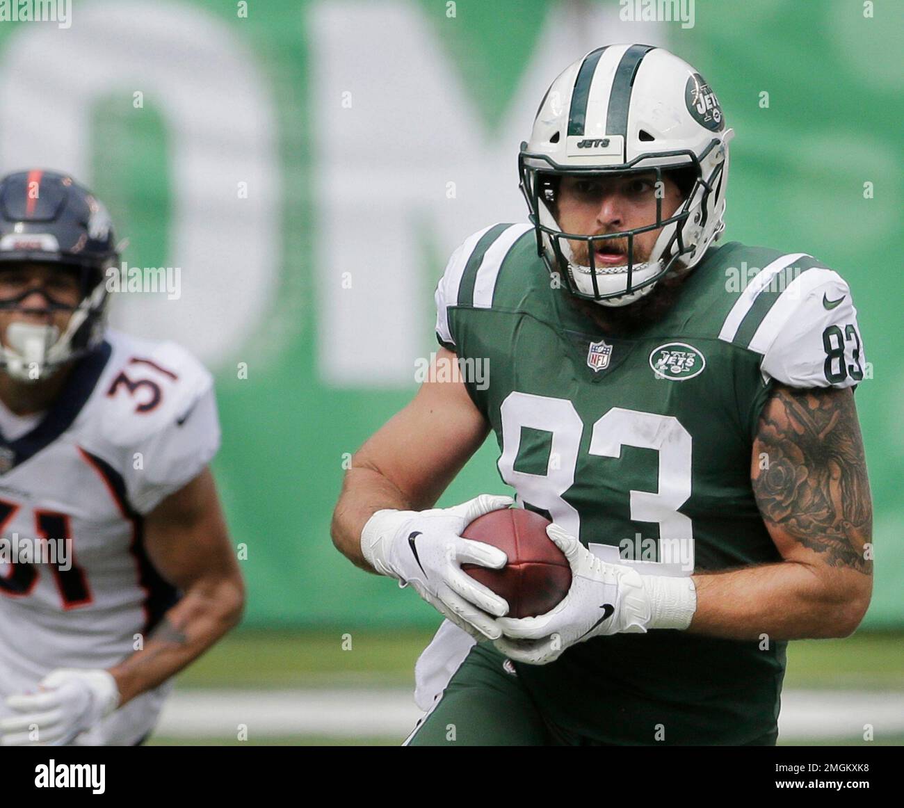 FILE - In this Oct. 7, 2018, file photo, New York Jets tight end Eric ...