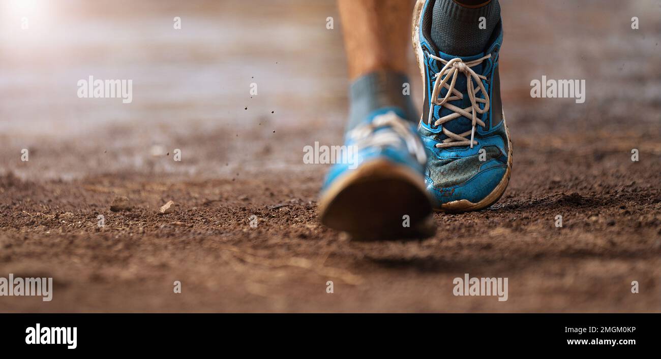 Wet trail running shoes hi-res stock photography and images - Alamy