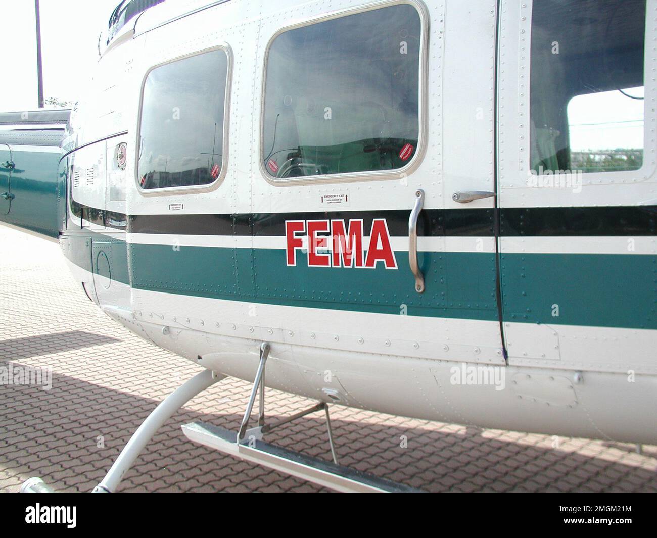Aircrafts - Miscellaneous - 26-HK-56-50. FEMA helicopter on brick lot ...