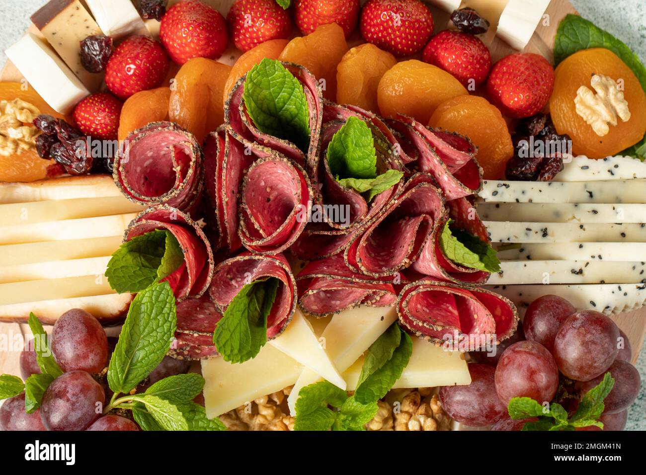 Cold Smoked Meat Plate, antipasto set platter wooden plate. Antipasto ...