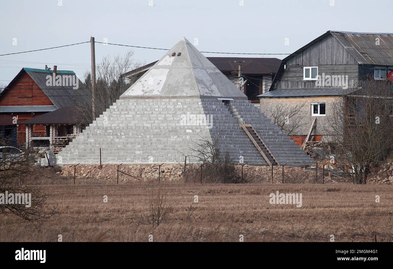 The pyramid built on the grounds of Andrey Vakhrushev's rural house in ...
