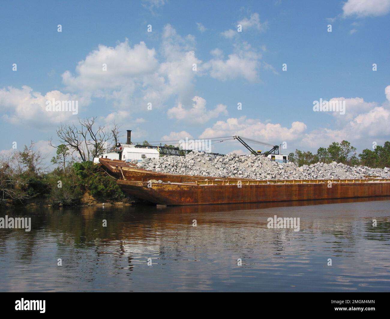 Aftermath - Displaced Boats - Miscellaneous - 26-HK-28-23. barges with ...
