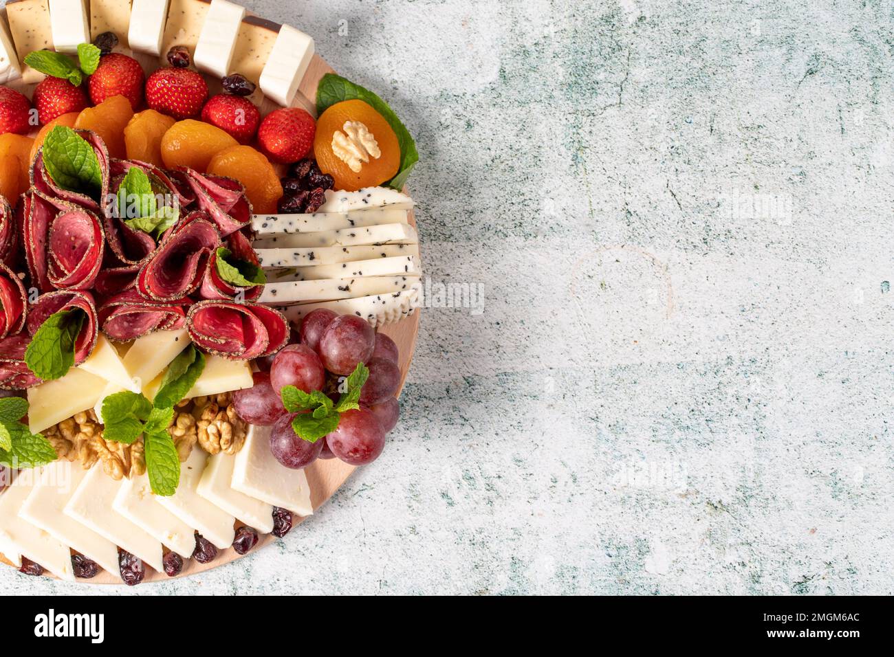 Cold Smoked Meat Plate, antipasto set platter wooden plate. Antipasto ...