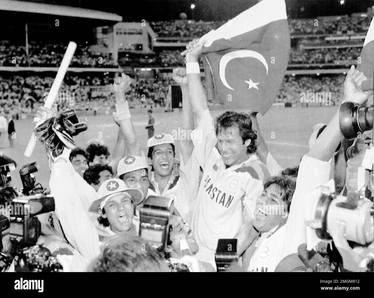FILE - In this March 25, 1992 file photo, Pakistan's cricket captain ...