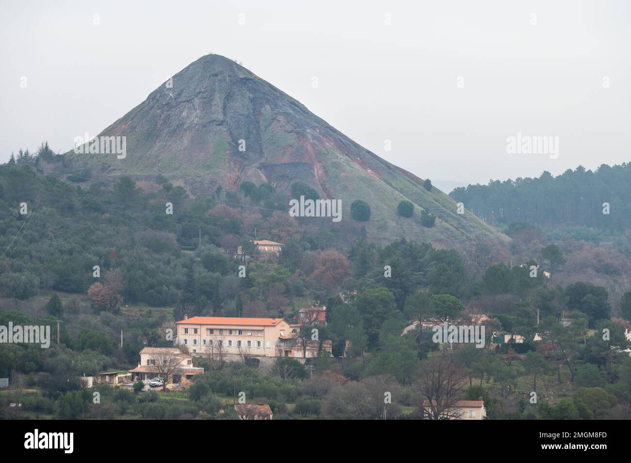 Ales, Occitanie, France, 12 30 2022 - Mountain peak of the Cevennes ...