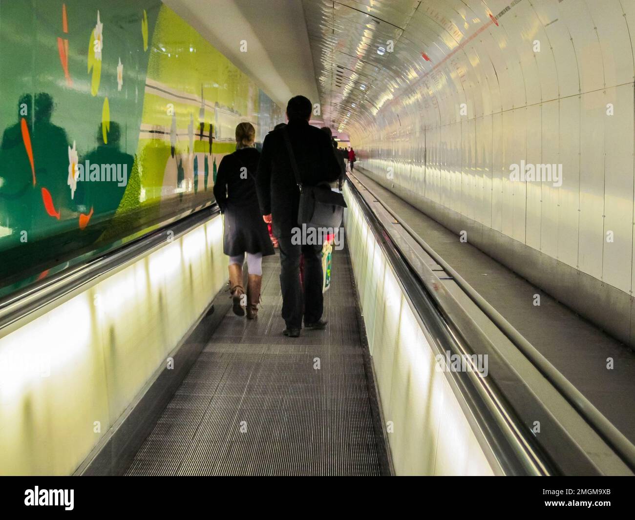 Paris, France, People going to work at Paris, Metro, Corridor ...
