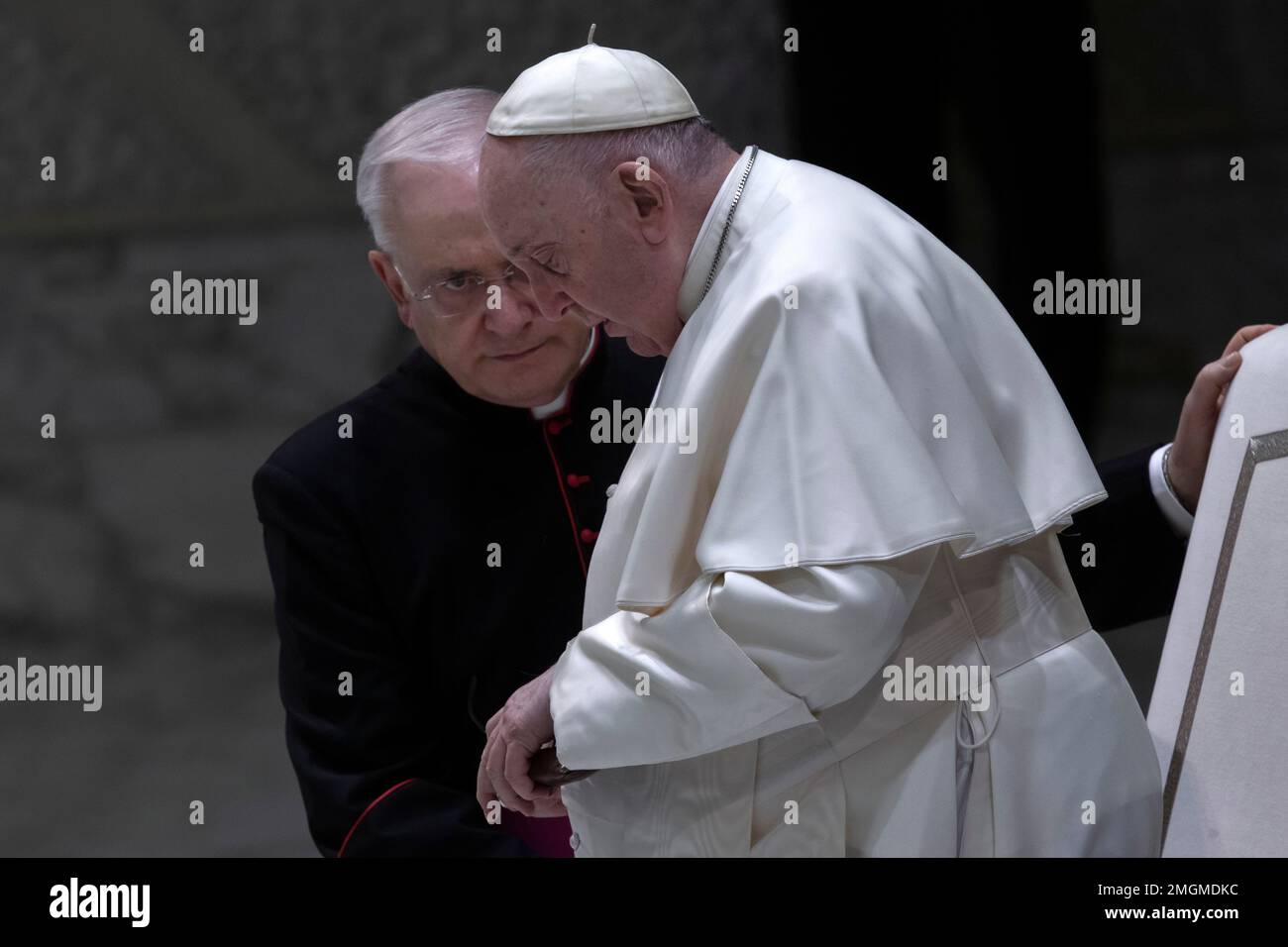 Vatican City, Vatican 25 january, 2023. Pope Francis speaks with ...