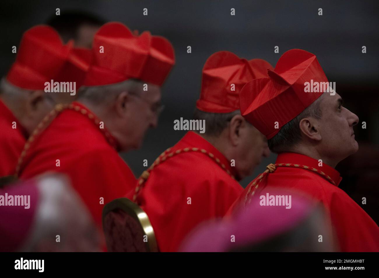 Rome, Italy, 25 january, 2023. Cardinal Mauro Gambetti, Archpriest of ...