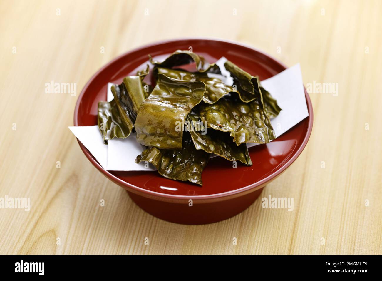 kelp chips ( deep fried kombu ), healthy Japanese snack Stock Photo - Alamy