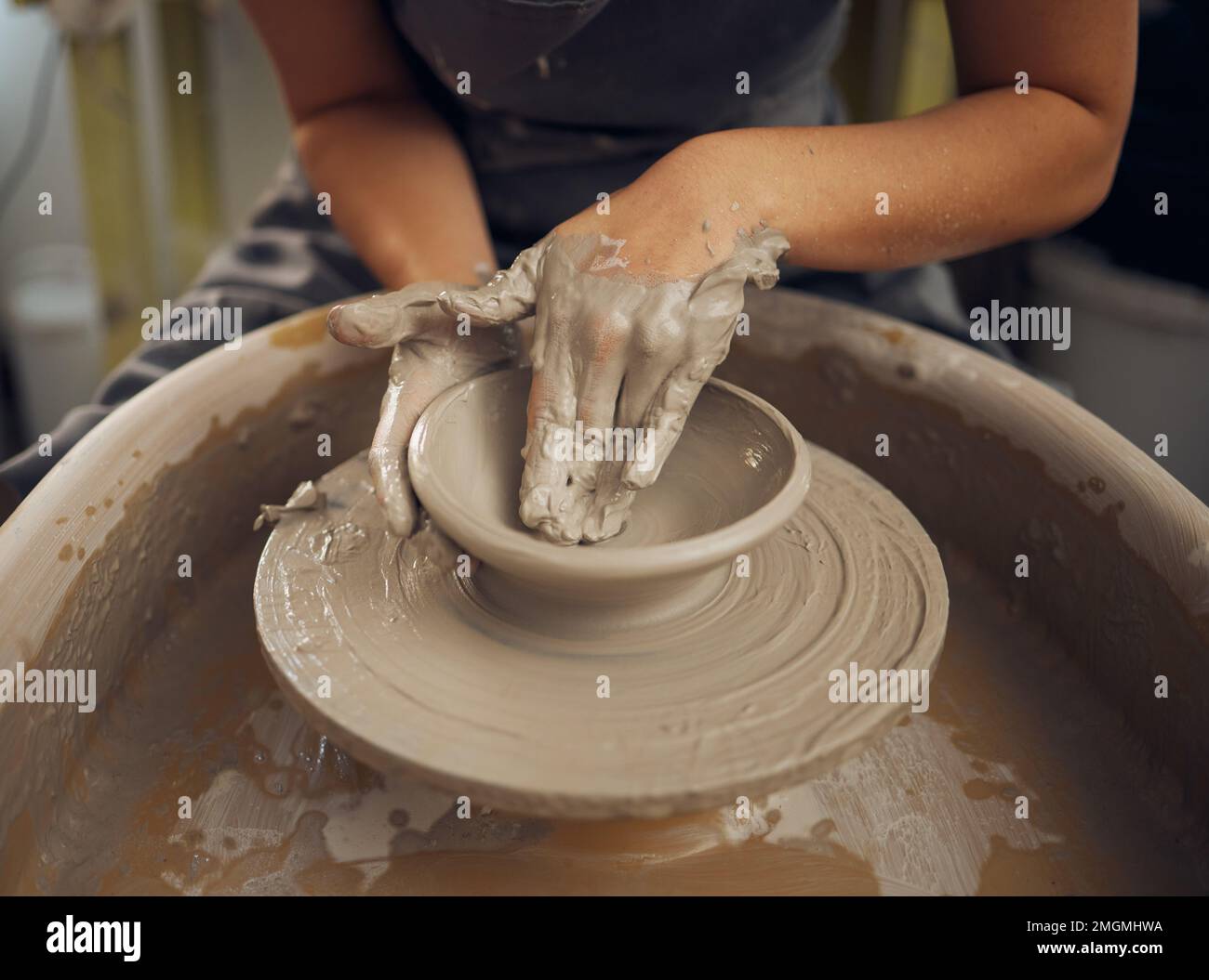 Production process in pottery workshop hi-res stock photography and ...