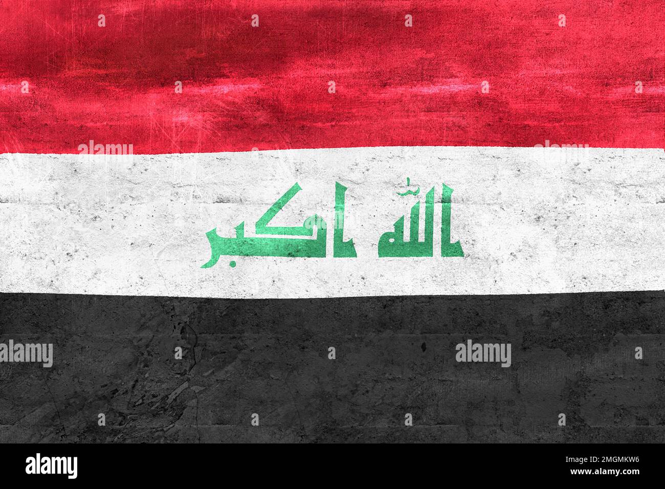 Iraq flag - realistic waving fabric flag Stock Photo - Alamy