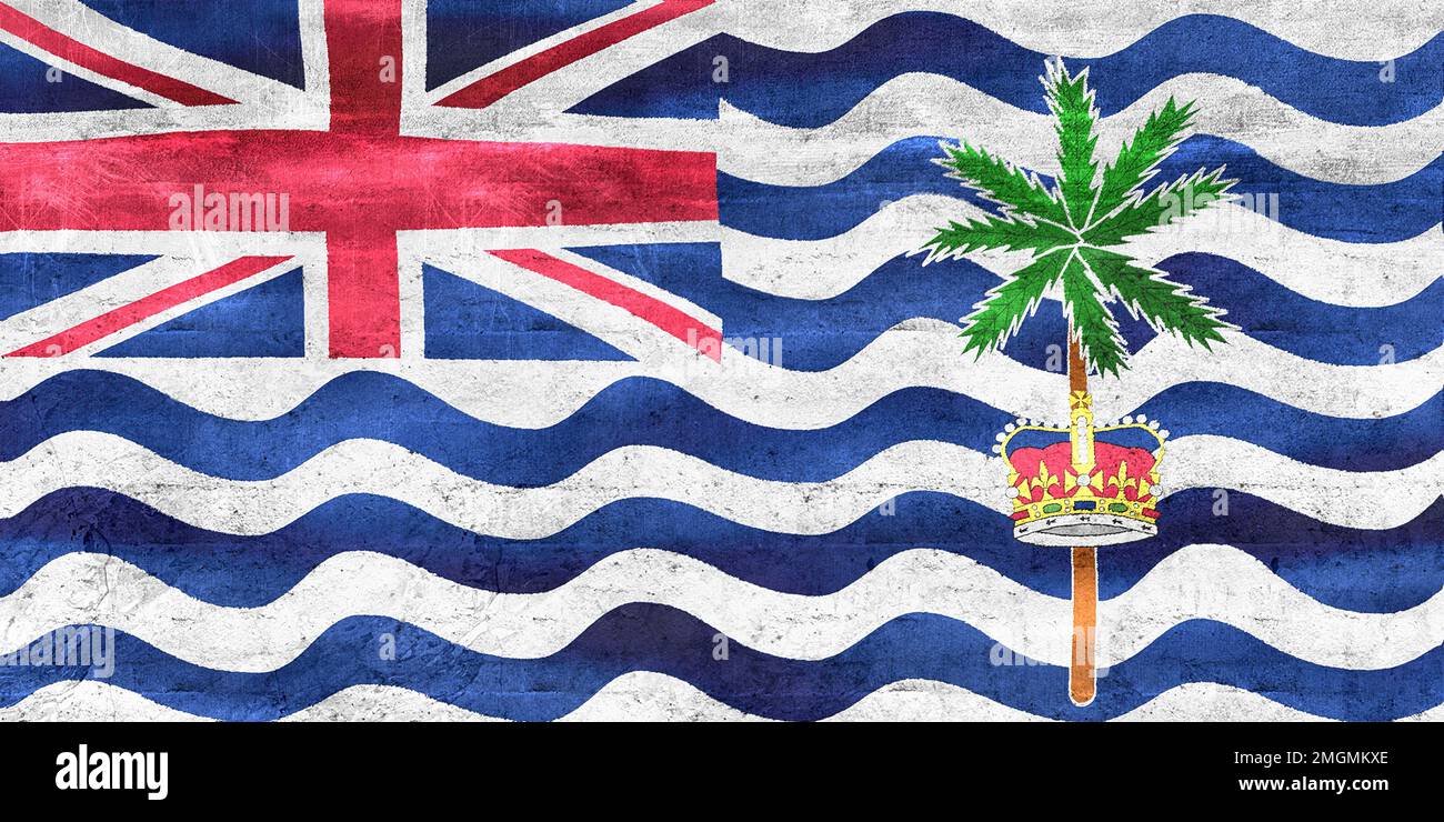 British Indian Ocean Territory flag - realistic waving fabric flag ...