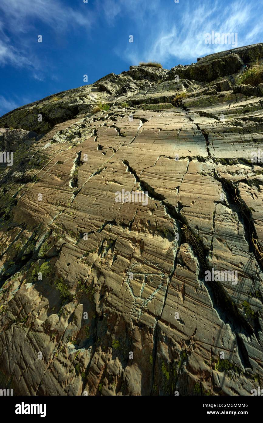 "Christ", a remarkable rock engraving from the Vallon des Merveilles ...