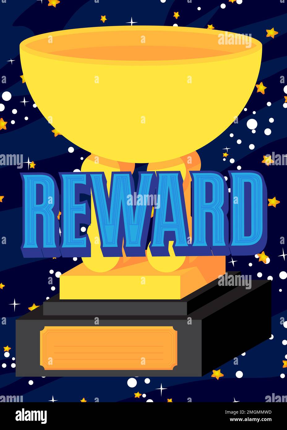 Trophy Cups with Reward text. Award, Winning Background vector ...