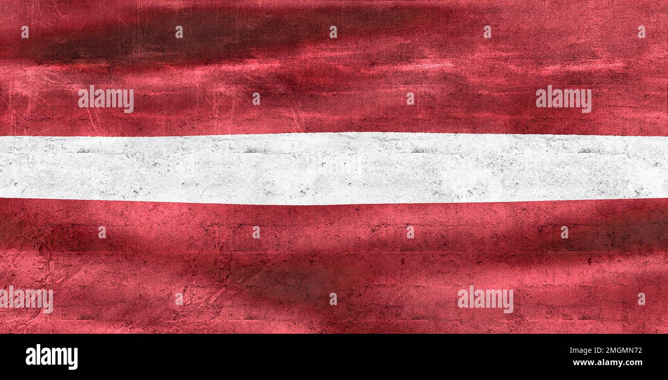 Latvia flag - realistic waving fabric flag Stock Photo - Alamy