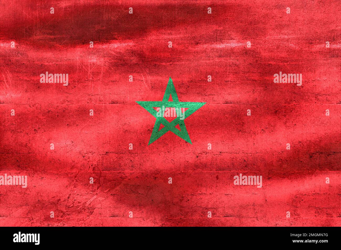 Morocco flag - realistic waving fabric flag Stock Photo - Alamy