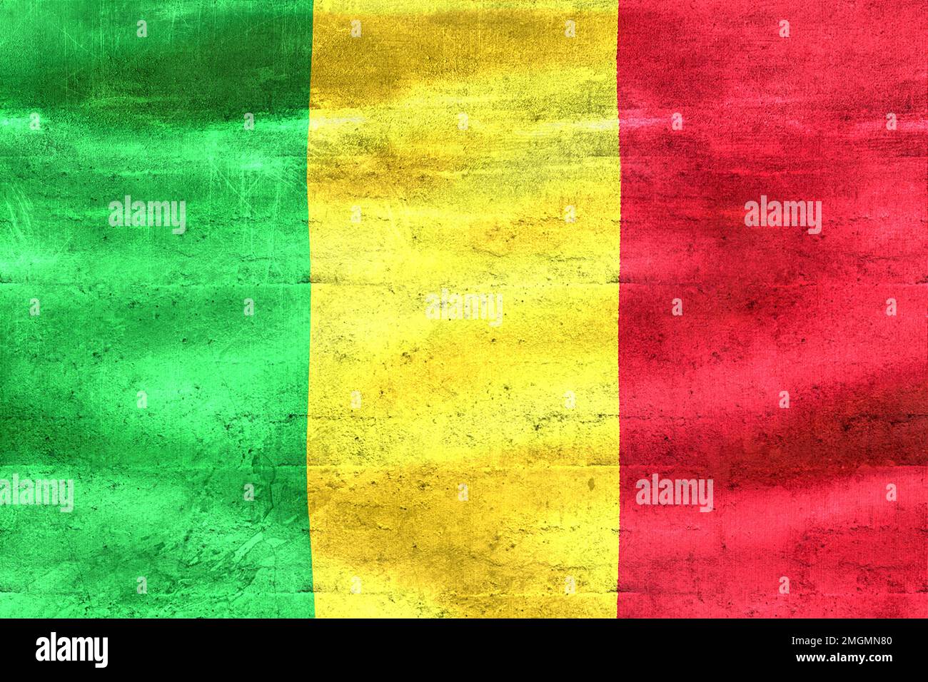Mali flag - realistic waving fabric flag Stock Photo - Alamy