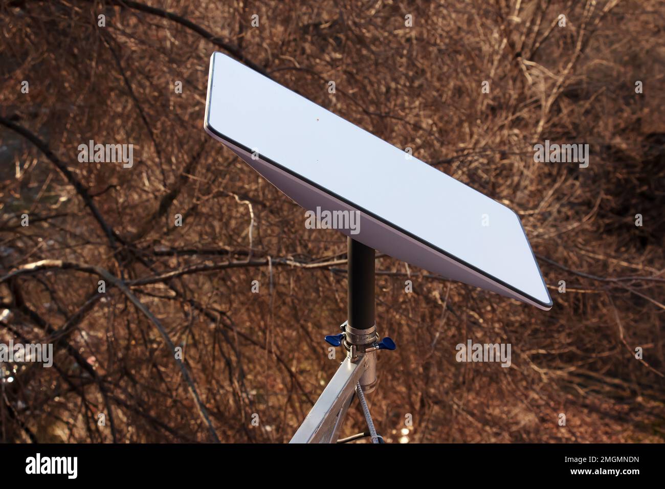 Starlink satellite dish, an internet constellation operated by SpaceX ...