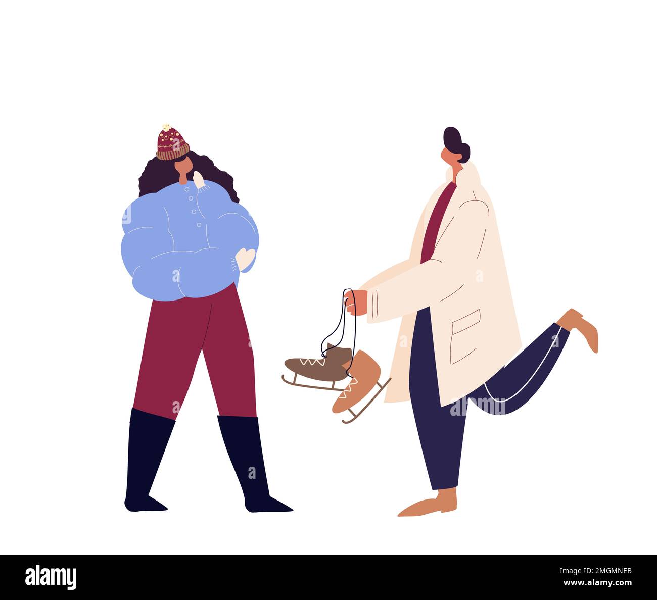 Ice rink skating people Cut Out Stock Images & Pictures - Alamy