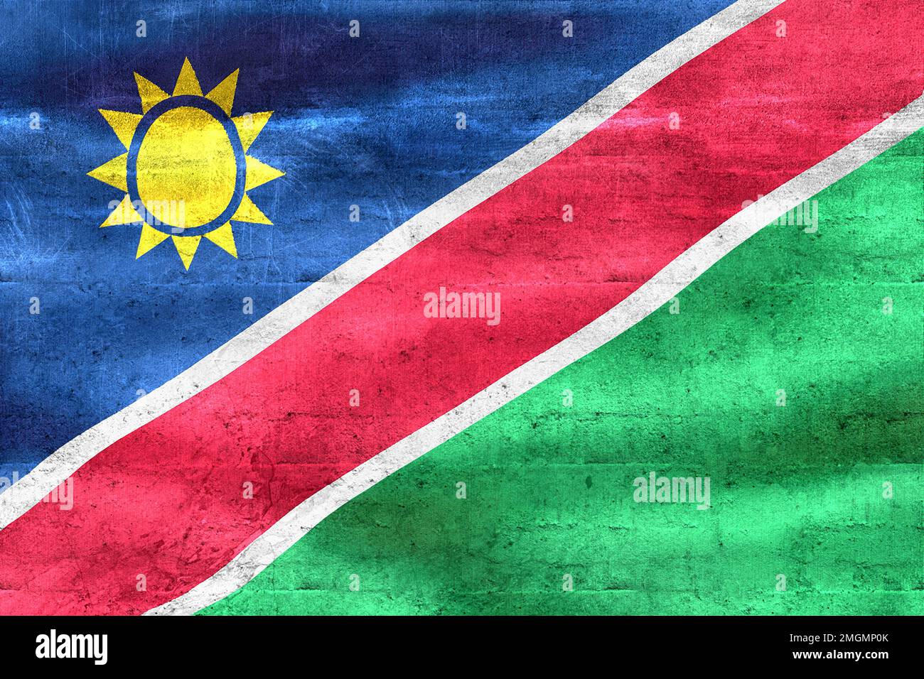 Namibia flag - realistic waving fabric flag Stock Photo - Alamy