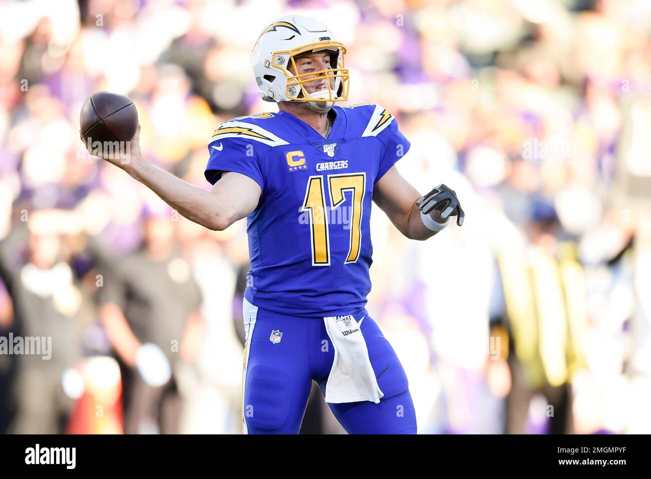 Los Angeles Chargers quarterback Phillip Rivers in action during the ...