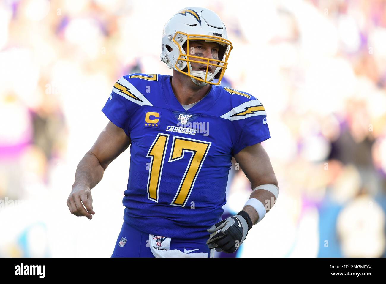 Los Angeles Chargers quarterback Phillip Rivers in action during the ...