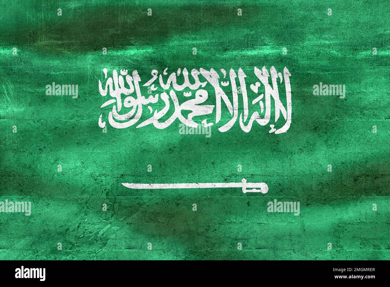 Saudi Arabia flag - realistic waving fabric flag Stock Photo - Alamy