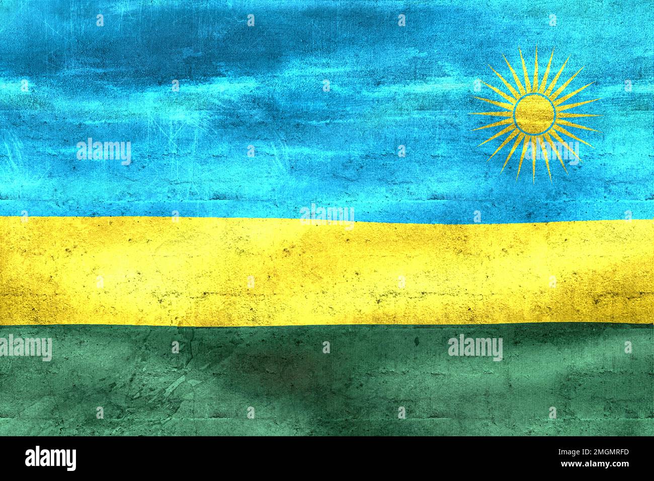 Rwanda flag - realistic waving fabric flag Stock Photo - Alamy